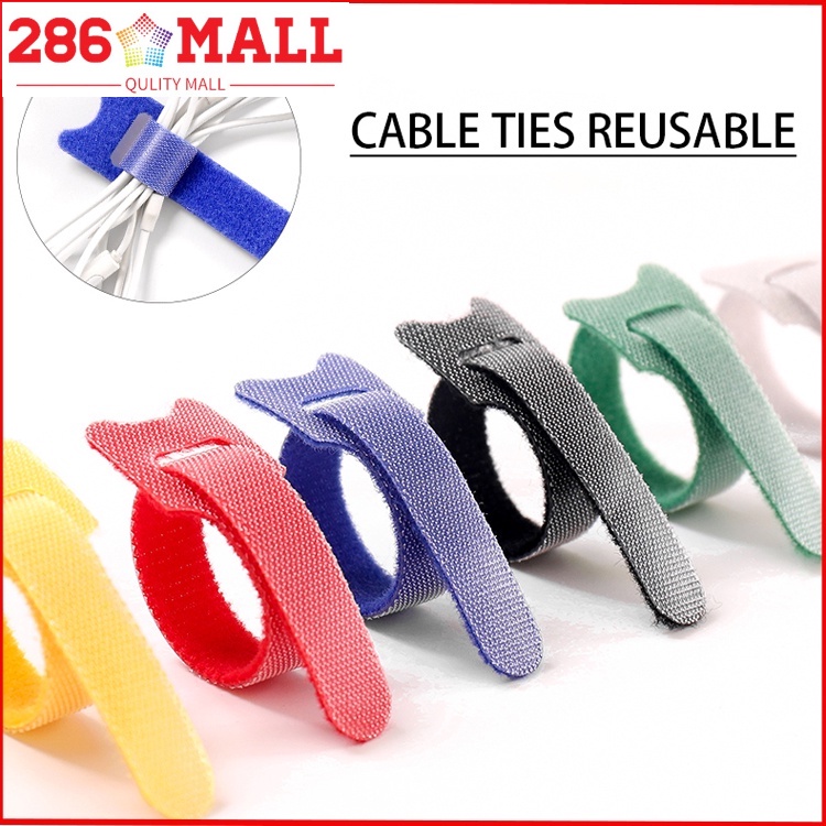 Reusable Hook and Loop Cord Organizer Cable Ties for Cord Management ...