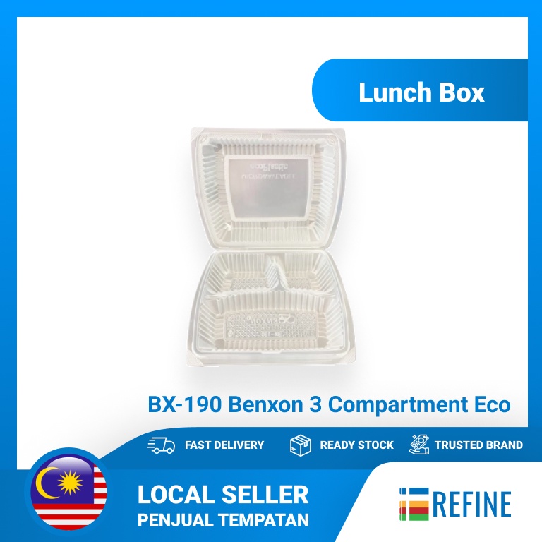 BX-190 Benxon 3 Compartment Eco-Lunch Box | Shopee Malaysia