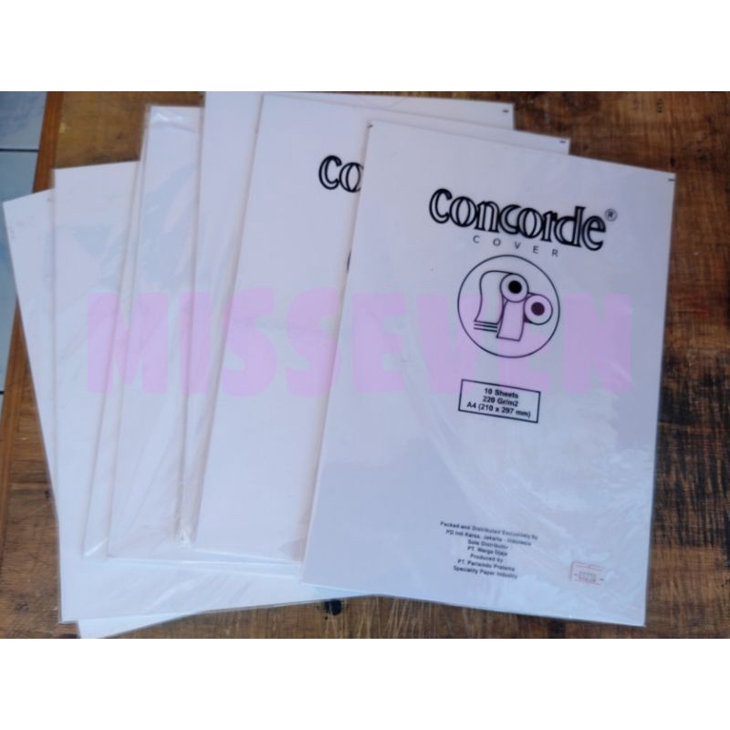 PUTIH 220gsm White A4 Concorde Paper contains 10 sheets | Shopee Malaysia