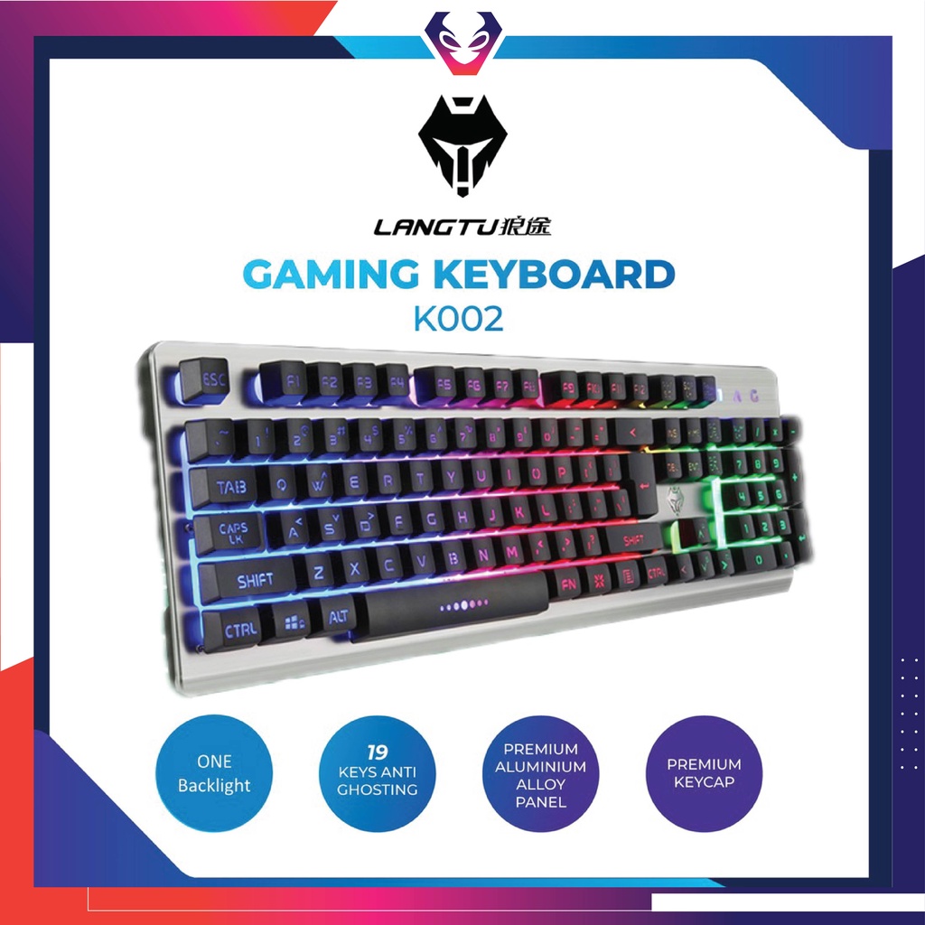 UFO MART🔥Langtu K002 Gaming Keyboard Backlit 104-Key Wired Game ...