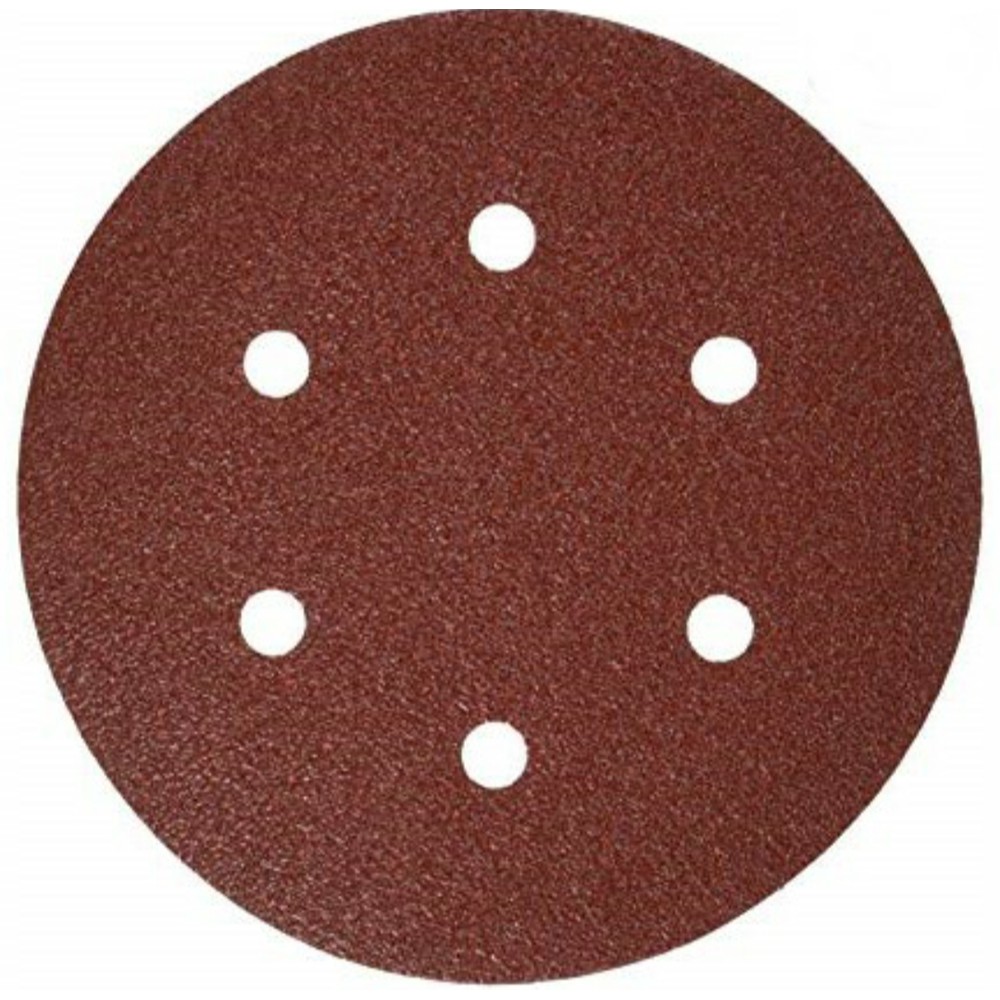 125mm 6 Hole Red Abrasive Round Sand Disc Paper Sandpaper Sanding ...