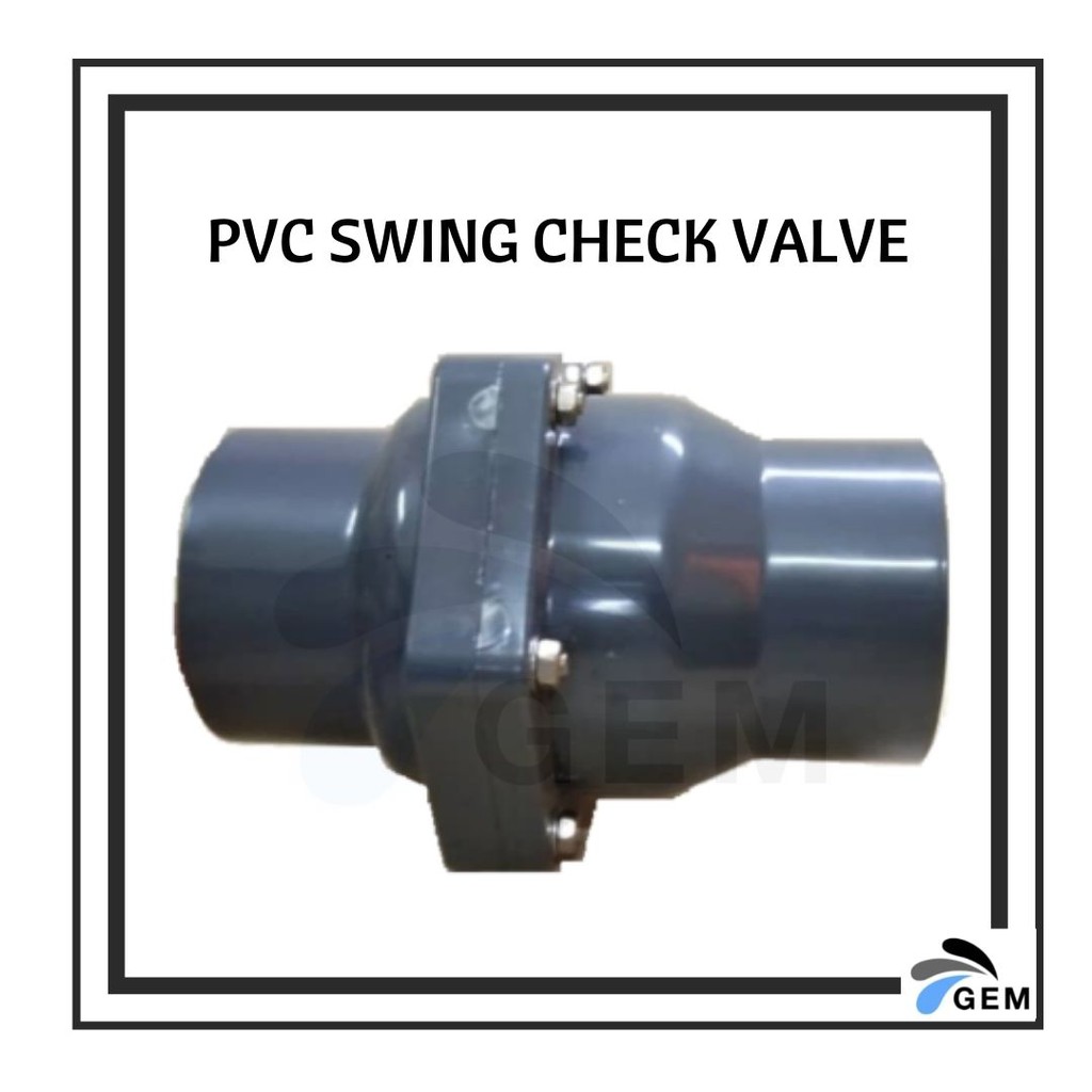 PVC Injap Sehala / Swing Check Valve 1", 1 1/2", 2" and 3" | Shopee ...