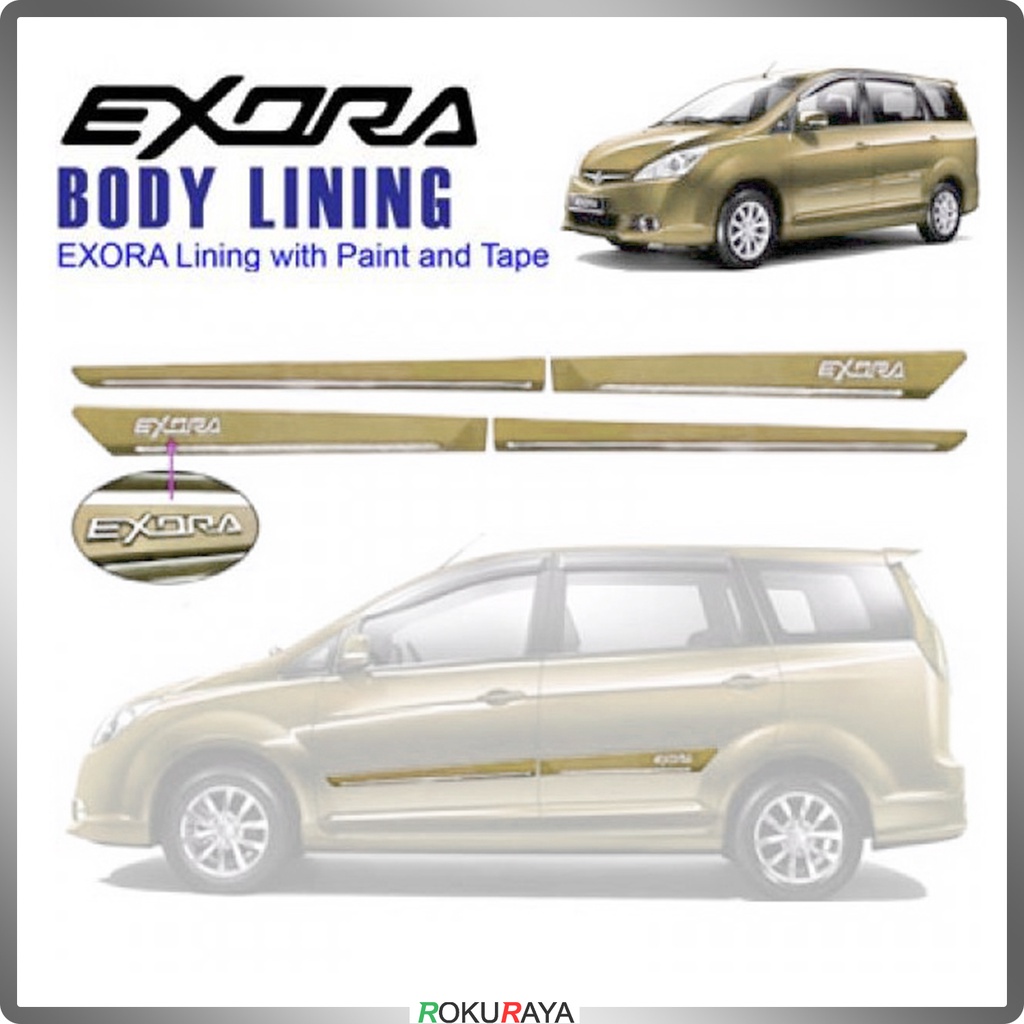 [0187 ELEGANT BROWN] Proton Exora Original Side Door Moulding Garnish ...