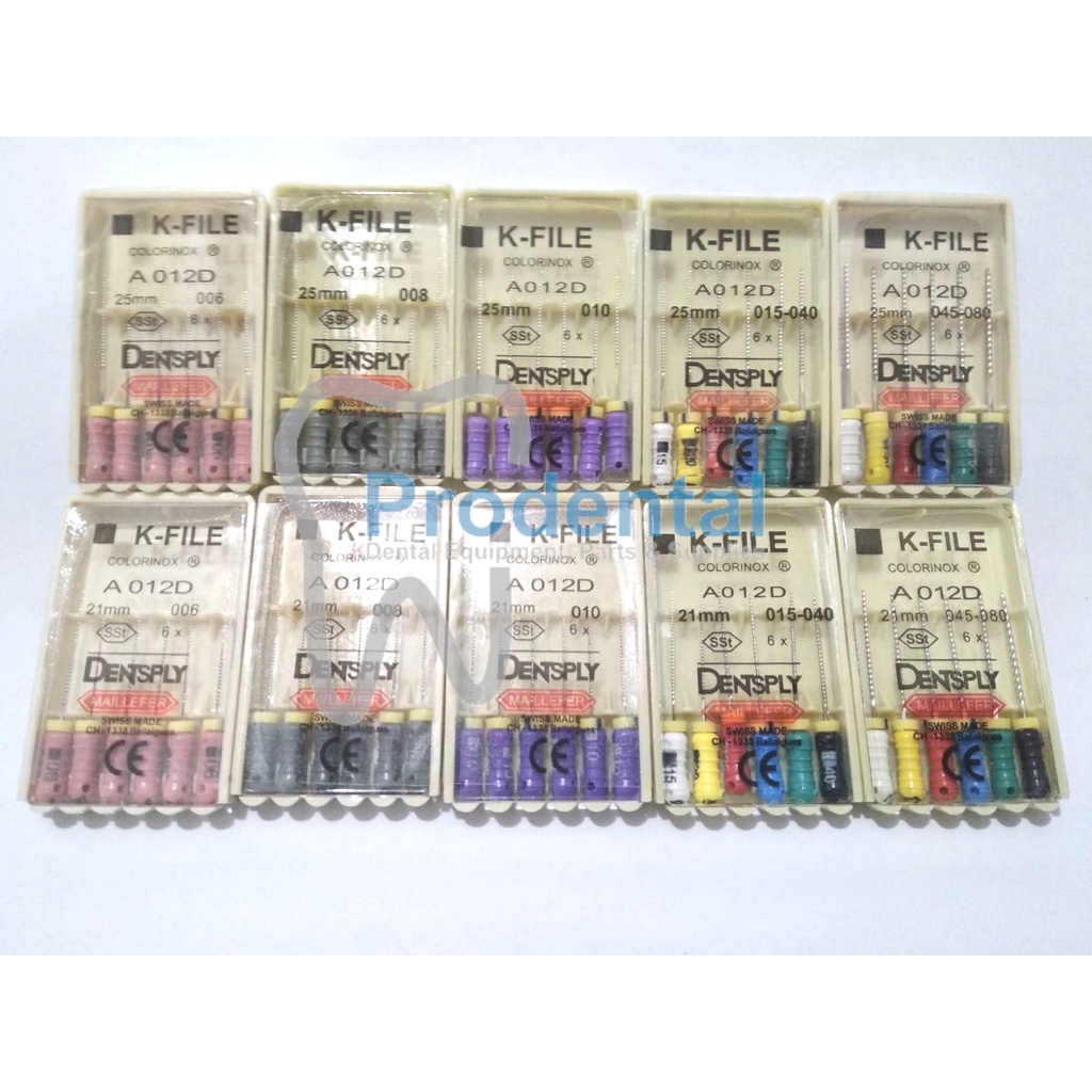 Dental kfile dentsply 21mm 25mm 31mm 06 08 10 15-40 45-80 / kfies / k ...
