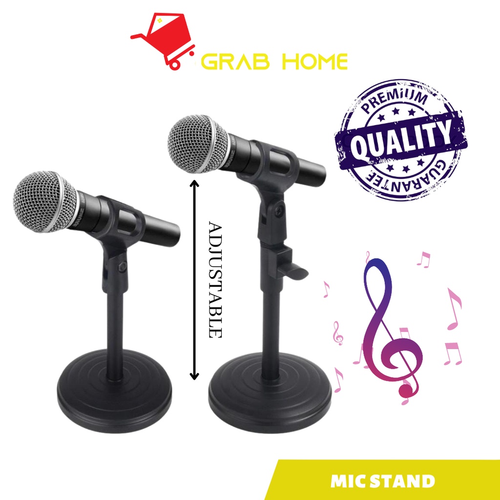 Adjustable Mic Stand Adjustable Desktop Table Karaoke Meeting Live Zoom ...