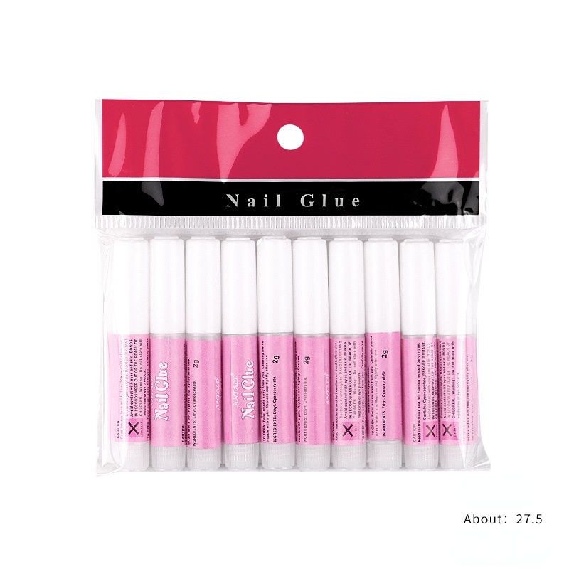 Set of 10 tubes of genuine Nail Glue fake nail glue (convenient 2g ...