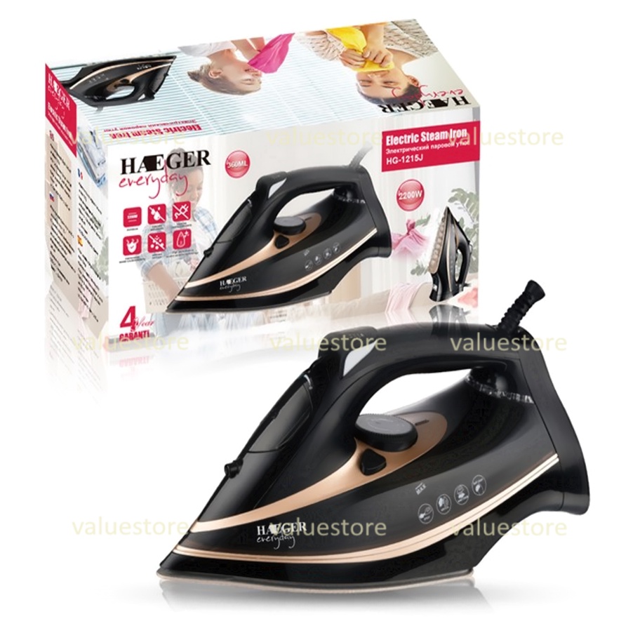 Steam Iron (Formerly Haeger) / RAF Ceramic Electric HG-1215 & HG-1257 2600W/ R-1201 2400W Viral ...