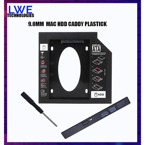 9.0MM PLASTICK SSD HDD SATA Caddy SATA 3.0 2nd HDD Caddy SSD Adapter ...