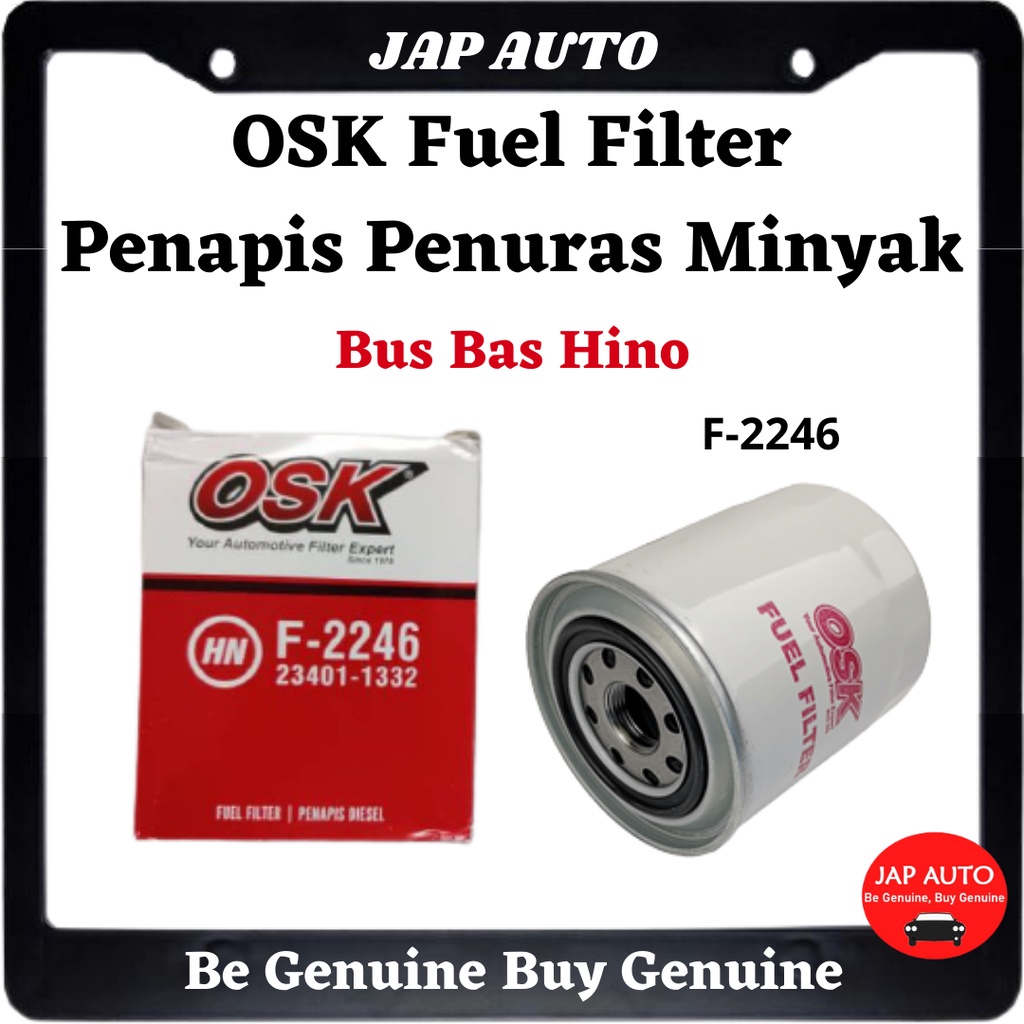 F-2246 Genuine OSK Fuel Filter Penapis Penuras Minyak - Bus Bas Hino ...