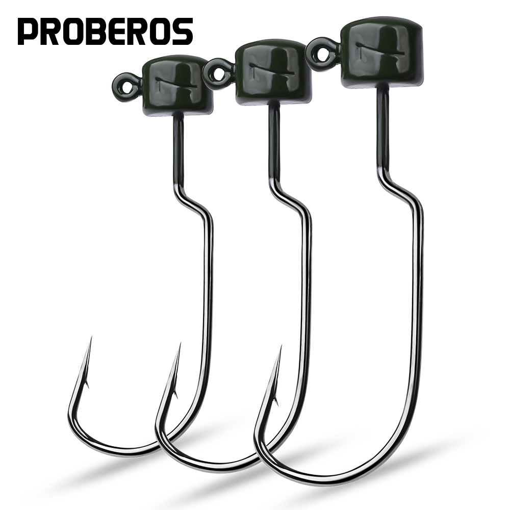 PROBEROS 5Pcs/lot Jig Head Fishing Hook 3.5g-5g-7g Ned Rig Fishhook ...