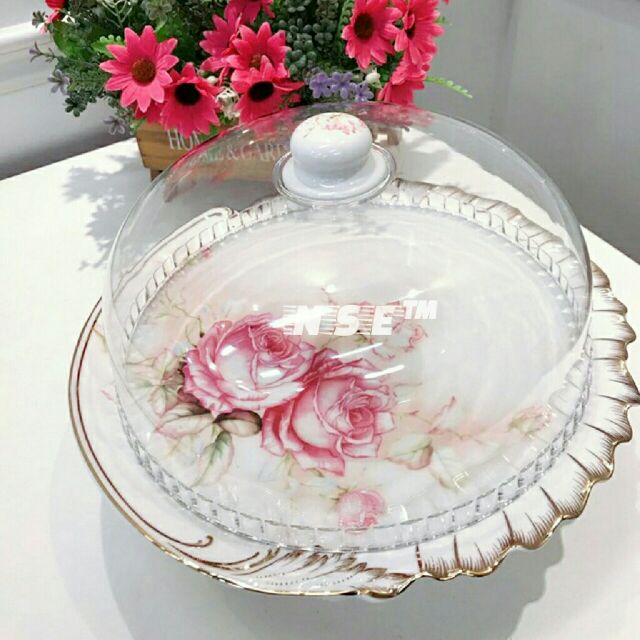 HOT! 11.8" QUEENS ROUND CAKE PLATE STAND / PINGGAN KEK/ CAKE SERVING ...