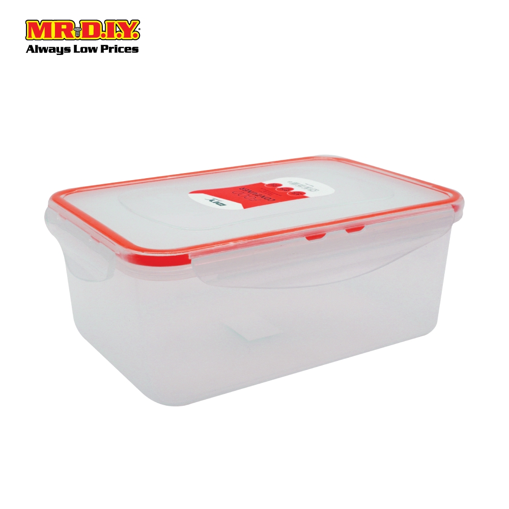 MR.DIY Premium Rectangular Airtight Food Container (1150ml) | Shopee ...