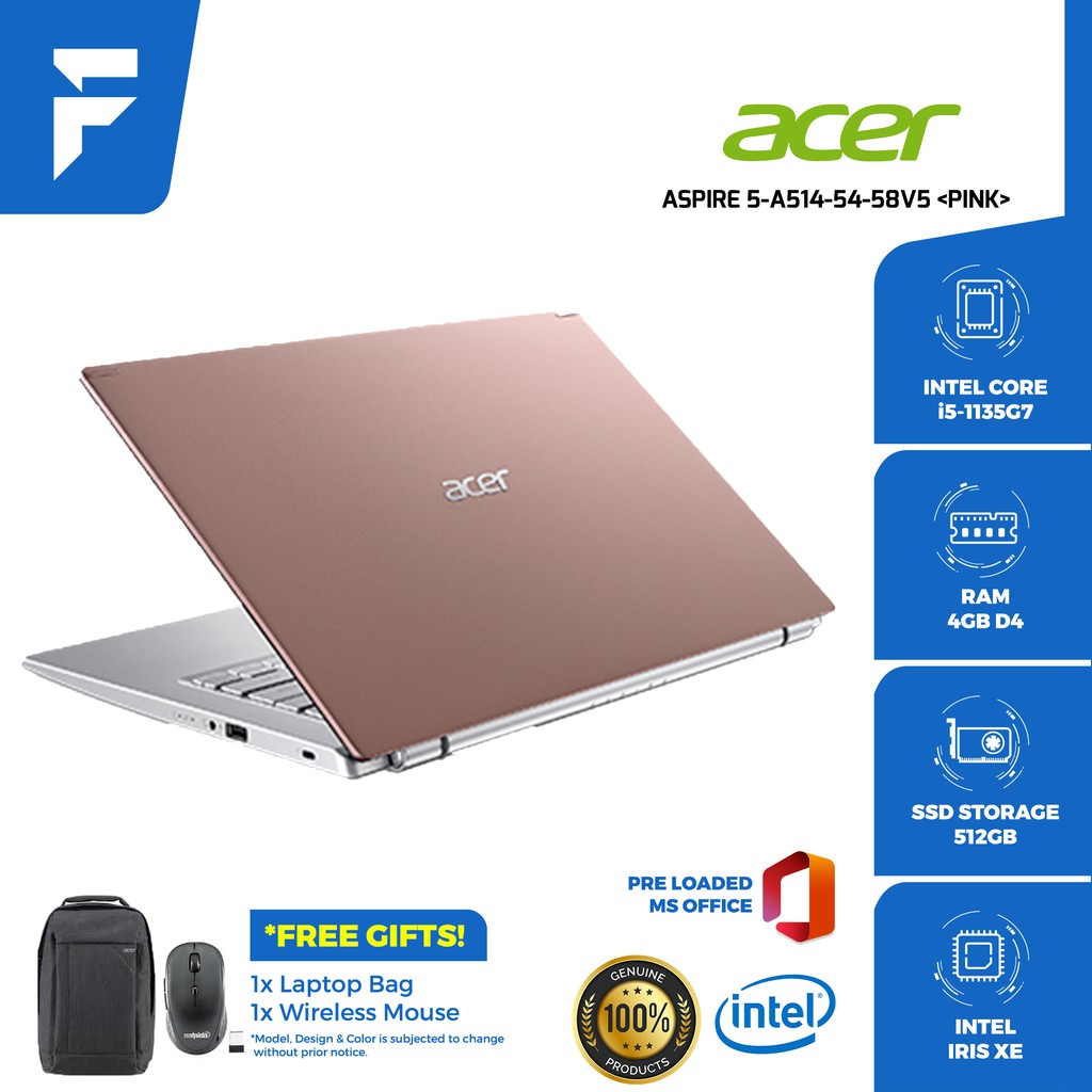 ACER ASPIRE 5-A514-54-58V5 (FREE BAG & WIRELESS MOUSE) | Shopee Malaysia