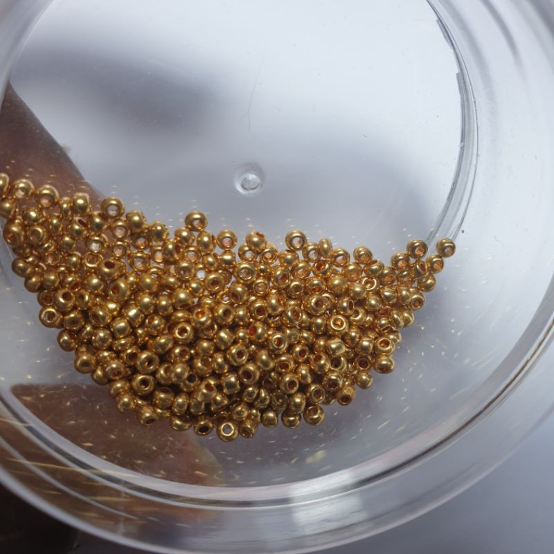 Sugar Beads Aari Work Gold Silver Copper | Shopee Malaysia