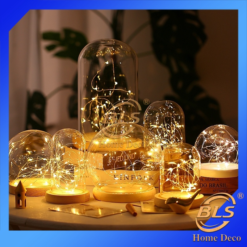 TRANSPARENT GLASS COVER WITH WOODEN BASE PREVENT DUST BOX STATUE ...