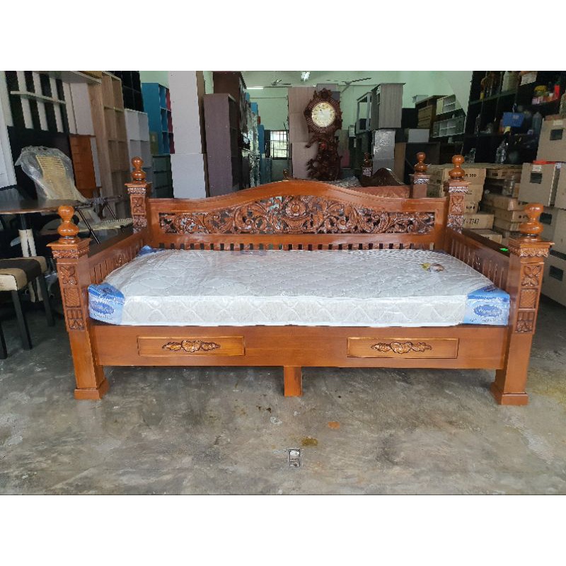 Daybed Jati / Daybed Kayu Jati / Sofa Bed Kayu Jati Teak wood Daybed ...