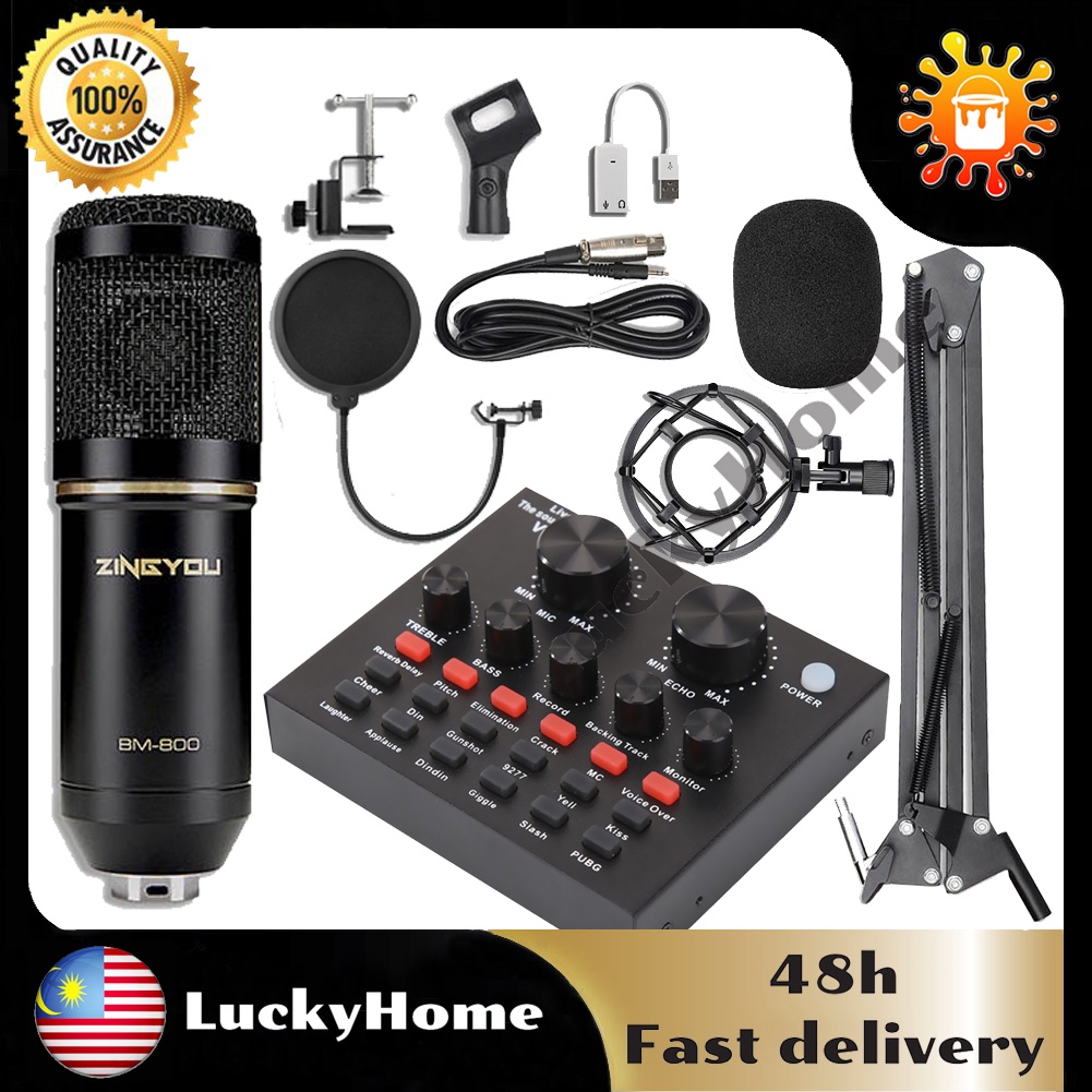 [Stock in Malaysia]Zingyou BM800 V8 Set Mic Professional Condenser ...