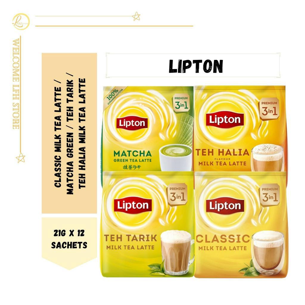 Lipton Milk Tea latte 3 in 1 Teh Tarik / Classic Signature / Matcha ...
