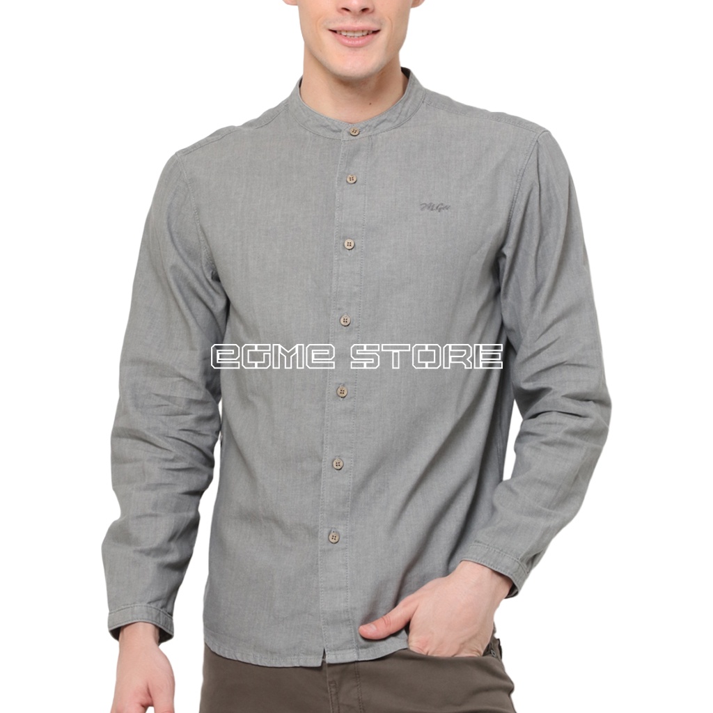 Mgee Autus Long Koko Shirt C036 Gray | Shopee Malaysia