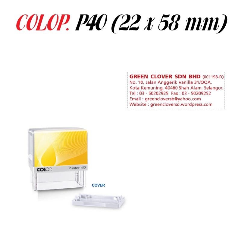 Printer Line Self-Inking Stamp | P10 P20 P30 P40 P50 P60 | Rubber Stamp COLOP | Shopee Malaysia