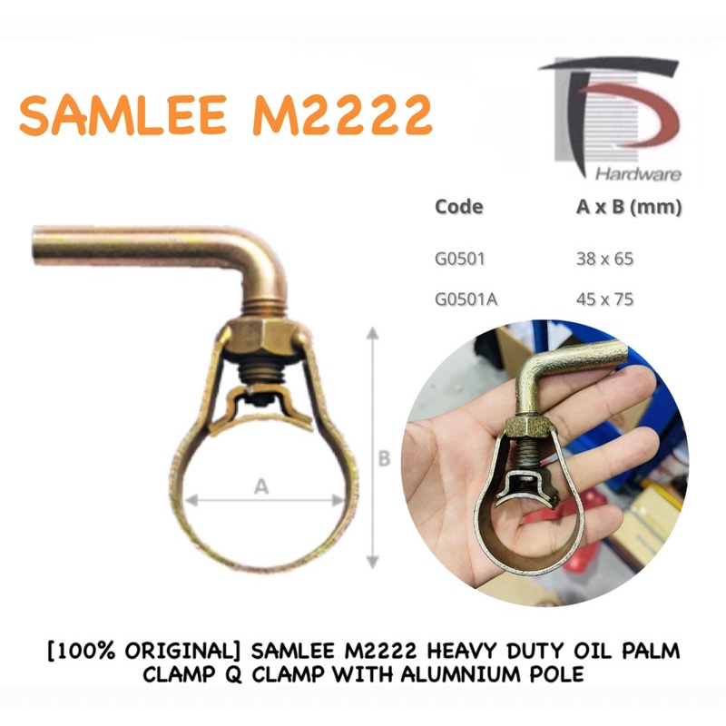 [100% ORIGINAL] SAMLEE M2222 HEAVY DUTY OIL PALM Q CLAMP WITH ALUMINIUM ...