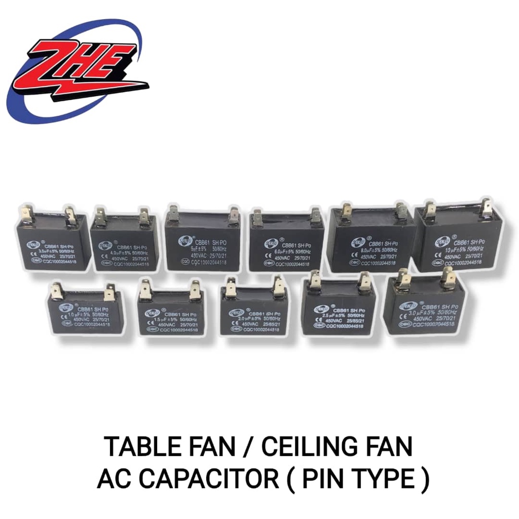 TABLE FAN CEILING FAN AC CAPACITOR / FAN CAPACITOR / KAPASITOR KIPAS ...