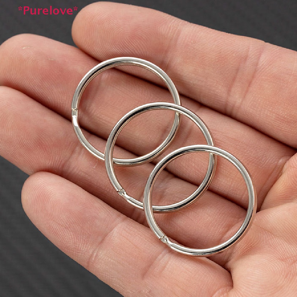 Purelove> 20PCS 25mm Plated Metal Keychain Ring Split Ring Keyfob Key ...