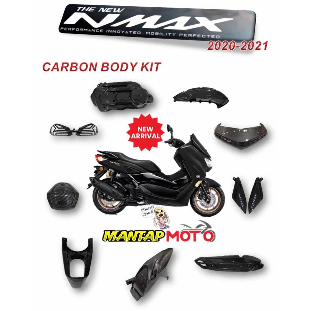 YAMAHA NMAX NEW 2020-2021 V2 BODY KIT FENDER ACCESSORIES CARBON COVER ...
