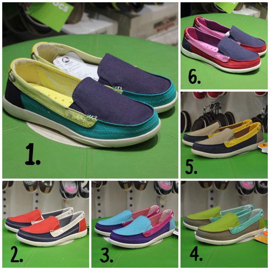 Crocs Wallu Canvas For Women Original | Shopee Malaysia