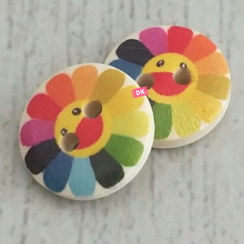 🎨 Wooden Buttons Handmade/ Butang Kayu #Mix Pattern 🎨 | Shopee Malaysia