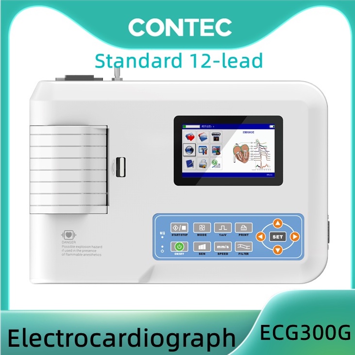 Contec ECG300G 3 Channel Portable Electrocardiograph with Sync (EXPORT ...