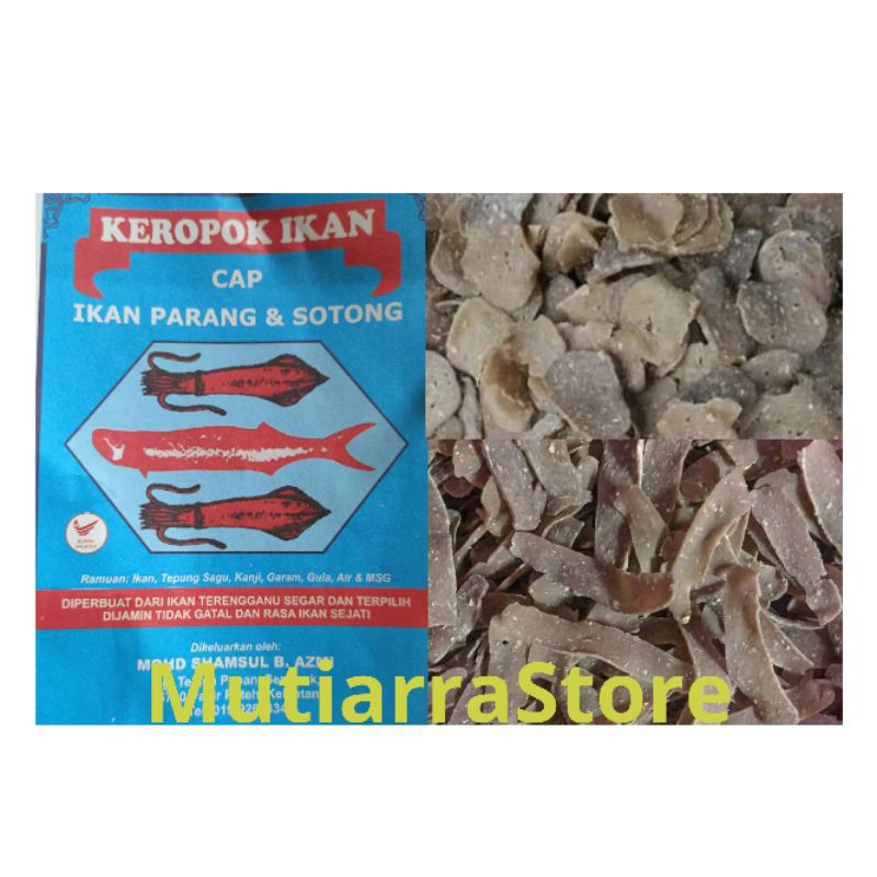 Keropok Ikan Cap Ikan Parang & Sotong 500g | Shopee Malaysia