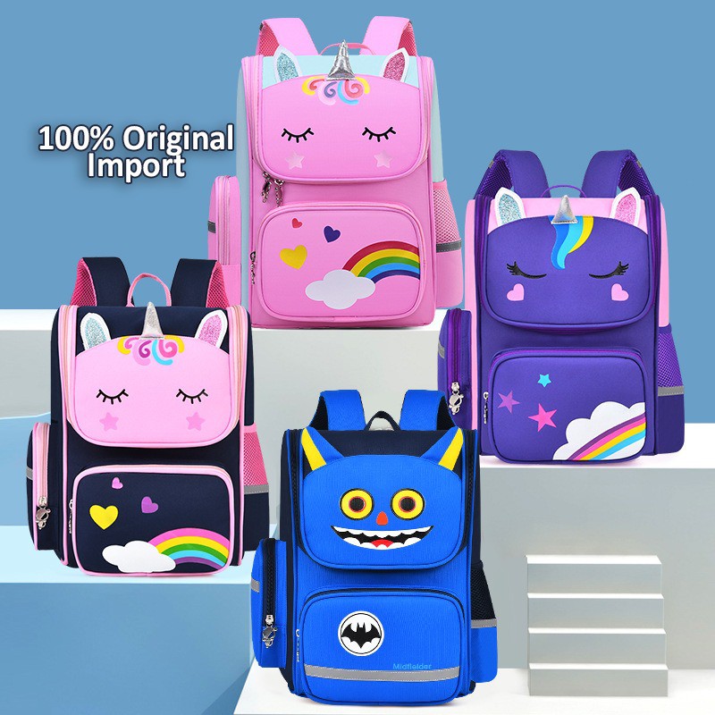 Unicorn Character backpack/Batman backpack For Kindergarten Elementary ...