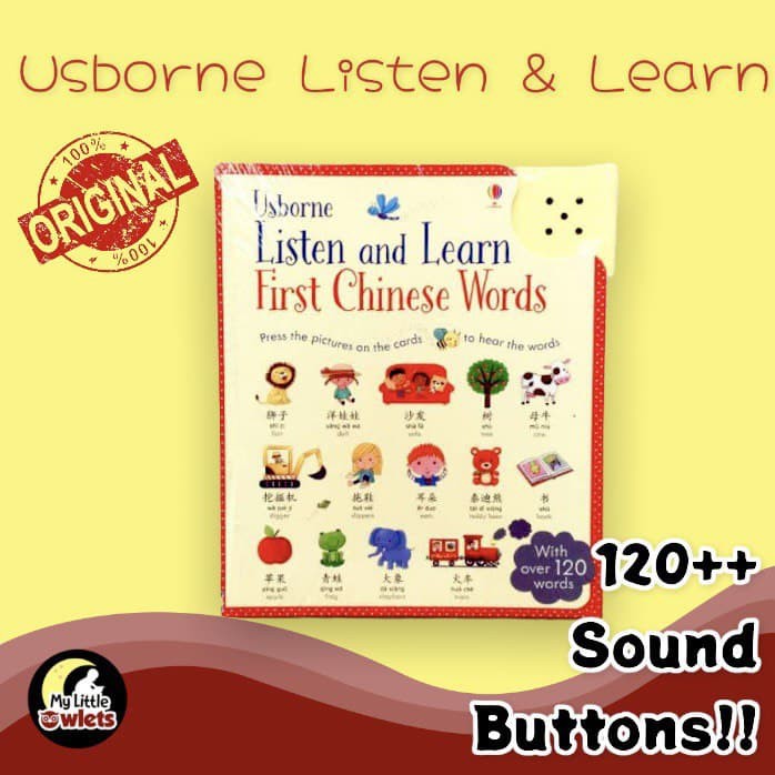 Usborne Listen And Learn First Chinese Words Children's Mandarin Study ...