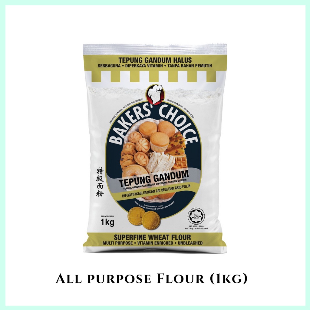 Bakers Choice Multipurpose / All Purpose Flour, Tepung Gandum, Pao ...