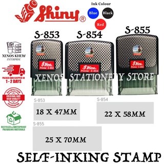 SHINY SELF-INKING RUBBER STAMP AND REFILL INK PAD S851 S852 S853 S854 S855 PREINK CHOP PRINTER ...