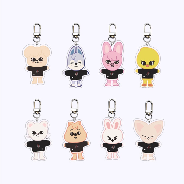 Kpop Idol Stray Kids Cartoon Acrylic Key Ring Keychains Pendant ...