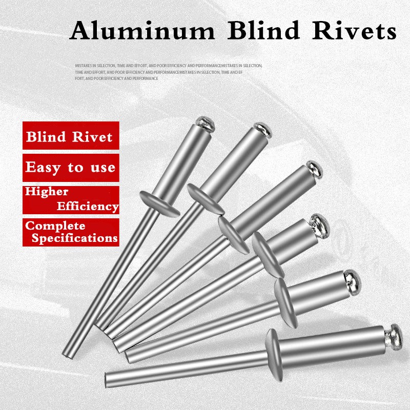 100pcs - 2.4/3.2/4/5mm Rivets Core Pulling Rivets with Open Round Head ...