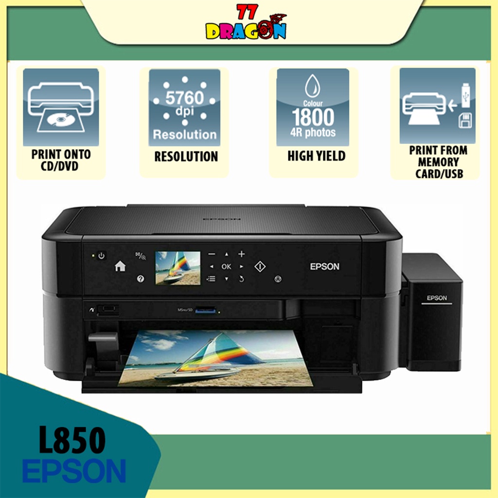 Epson L850 Color Inkjet 3 in 1 Ink Tank System Photo Printer | Shopee ...