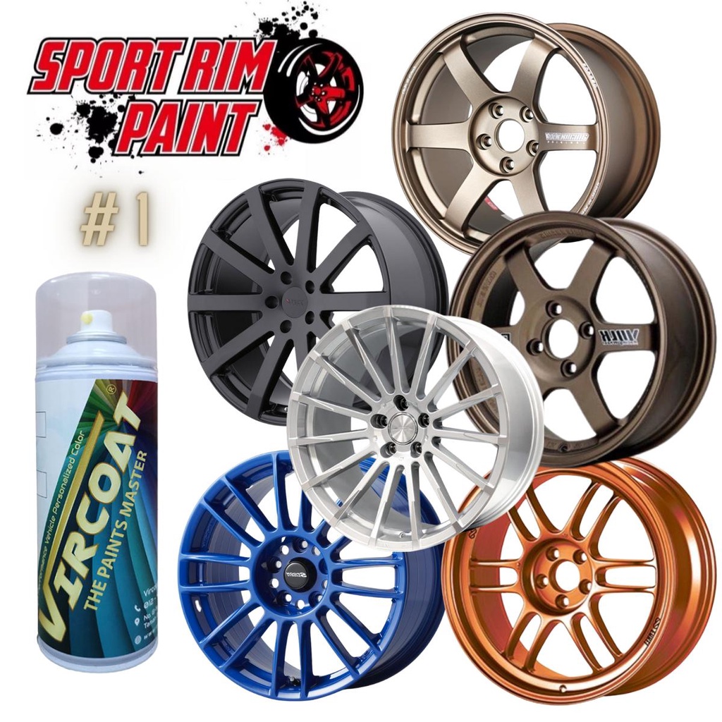 [Sport Rim Paint] VIRCOAT AIKKA Aerosol Spray 2K Paint Car Motor Rim ...