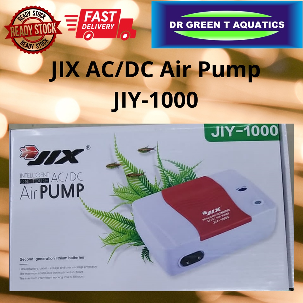 💥Ready Stock💥 JIX Intelligent One Touch AC/DC Air Pump JIY-1000 (2 x 5L/min) Lithium Battery ...