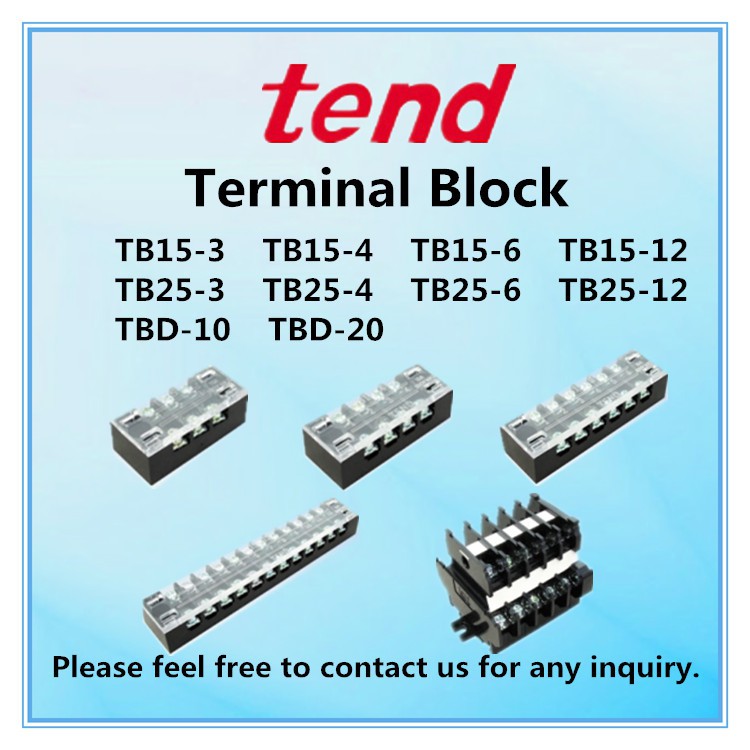 TEND Terminal Block TBD-10 TBD-20 TB15-3 TB15-4 TB15-6 TB15-12 TB25-3 ...