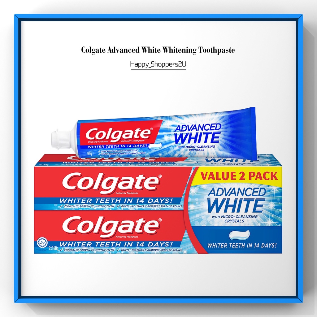 Colgate Advanced White Whitening Toothpaste 90g Travel Sample Trial ...