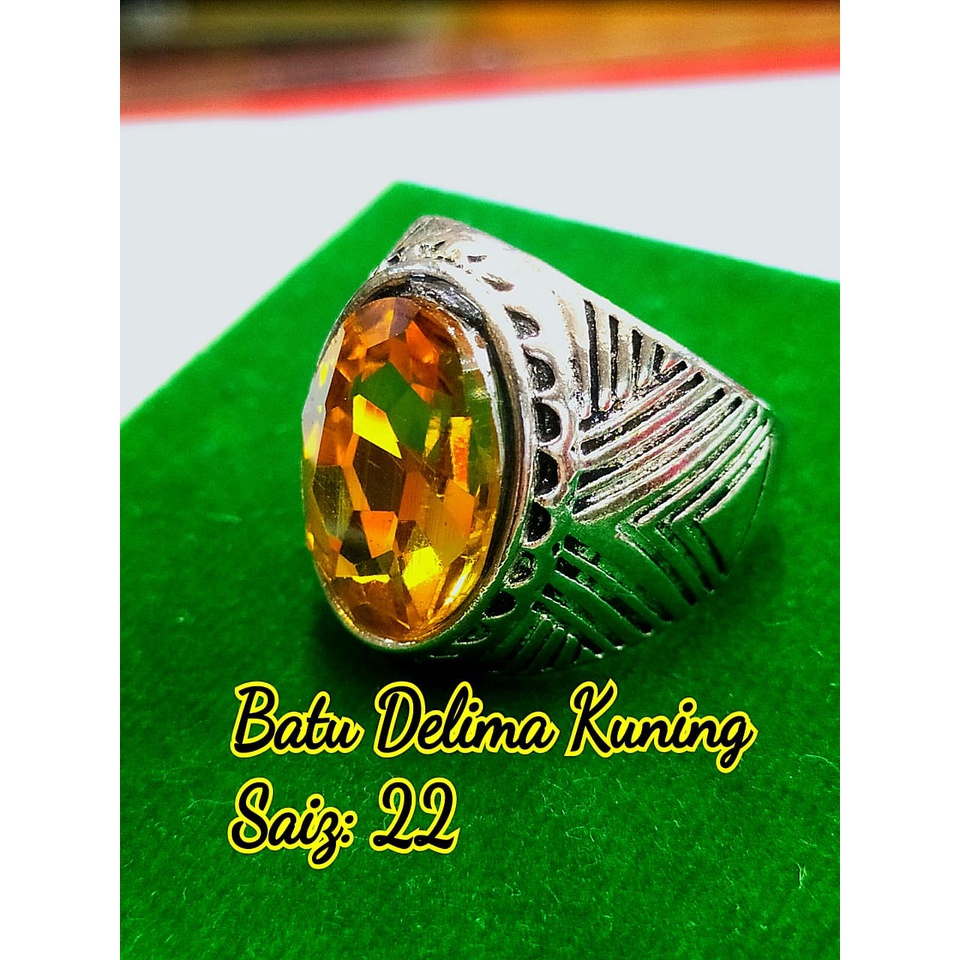 Pelbagai Jenis Warna Cincin Batu Delima Kristel(Hijau,Merah,Kuning,Pink ...