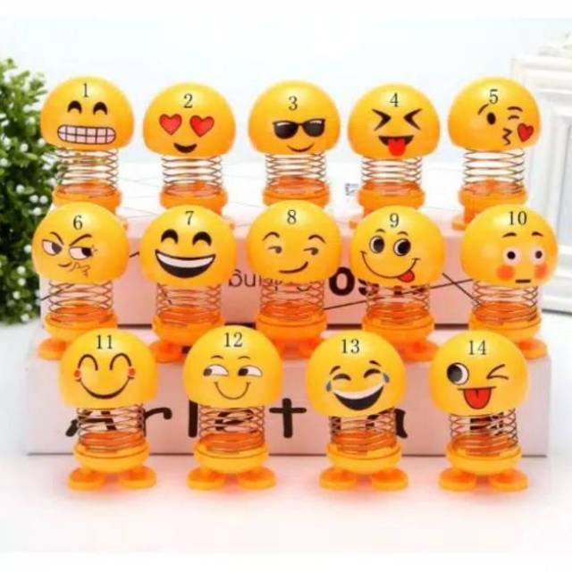 Emoticon Head Rocking Doll/Car Display Doll/Not PO | Shopee Malaysia