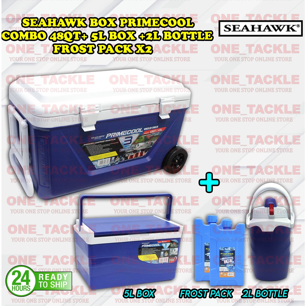 Seahawk Box Primecool Combo ( 48QT+ 5L BOX +2L BOTTLE+FROST PACK 2 PCS ...