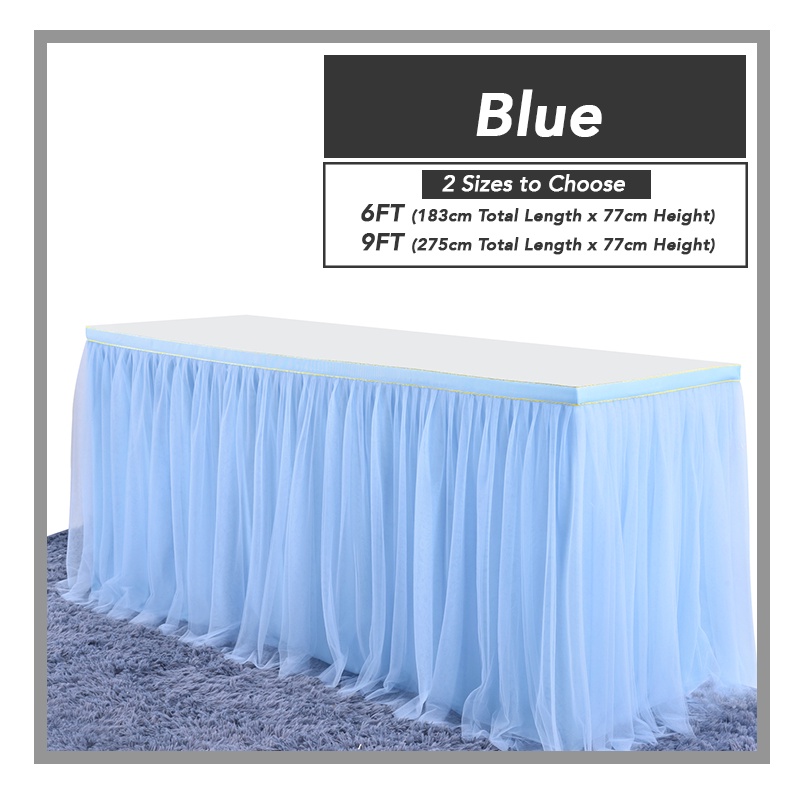 ACEVE DREAM READY STOCK Tutu Table Skirt Meja Birthday Baby Wedding ...