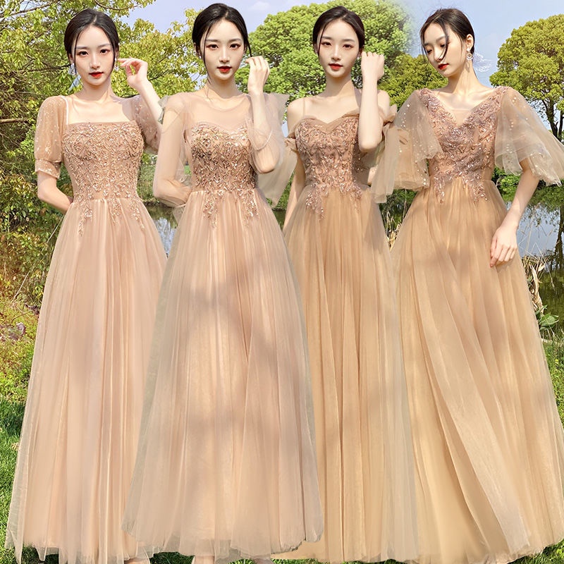 Bridesmaid Dress New Summer Autumn Temperament Sister Group Wedding ...