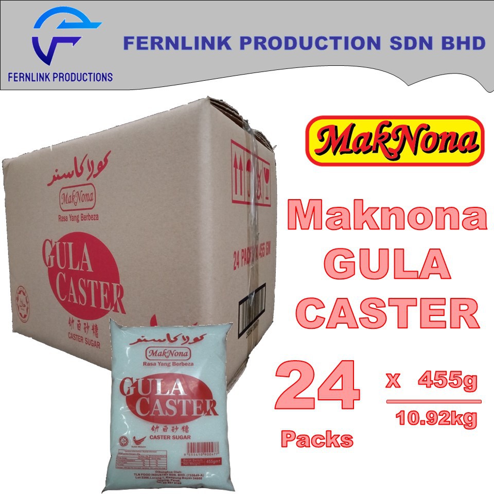 Maknona Gula Caster 36 x 455g (1 Carton) Caster Sugar Maknona Gula 1 ...