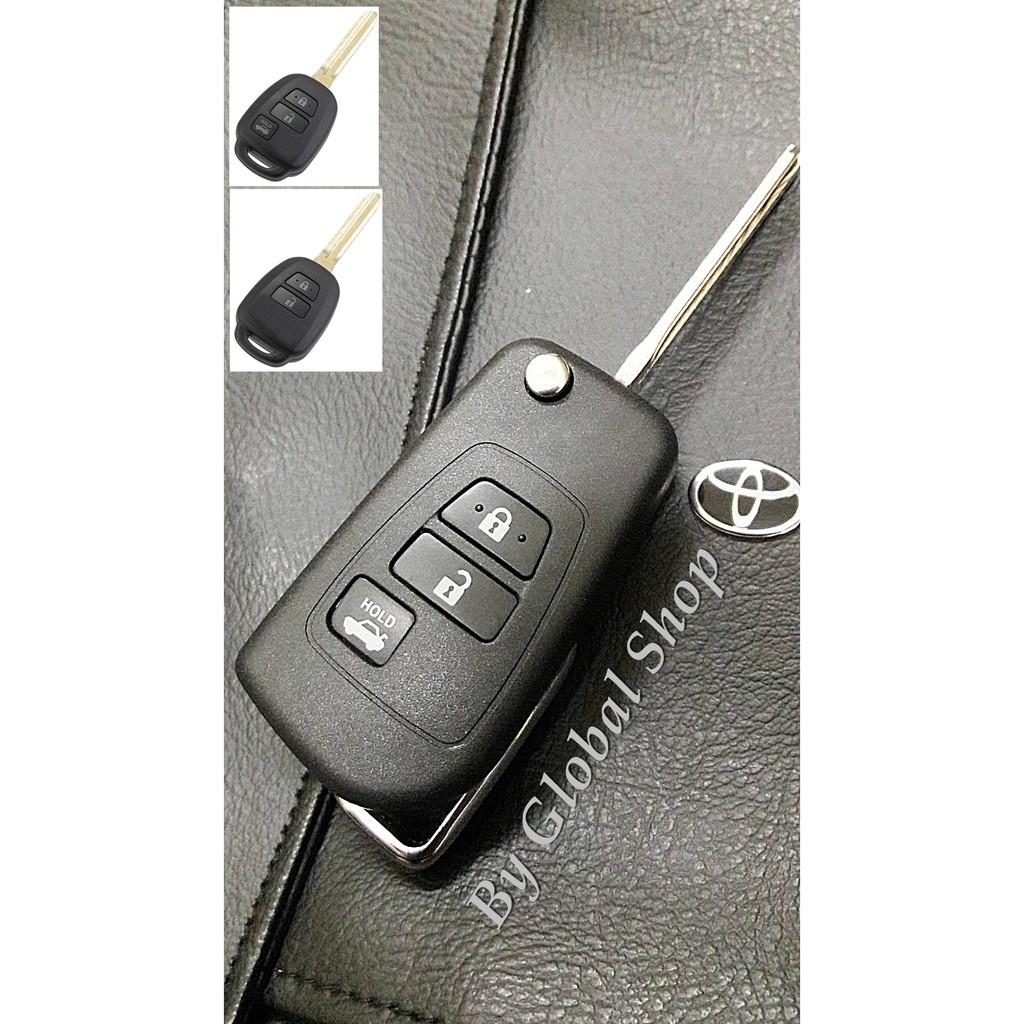 Toyota Vios Yaris Ativ 3-Button Folding Key Frame (Compatible With 2 ...